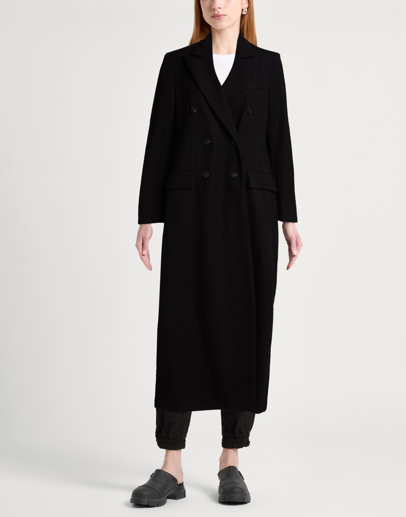 HARRIS WHARF LONDON HARRIS WHARF LONDON Double-Breasted Viscose & Polyamide Overcoat