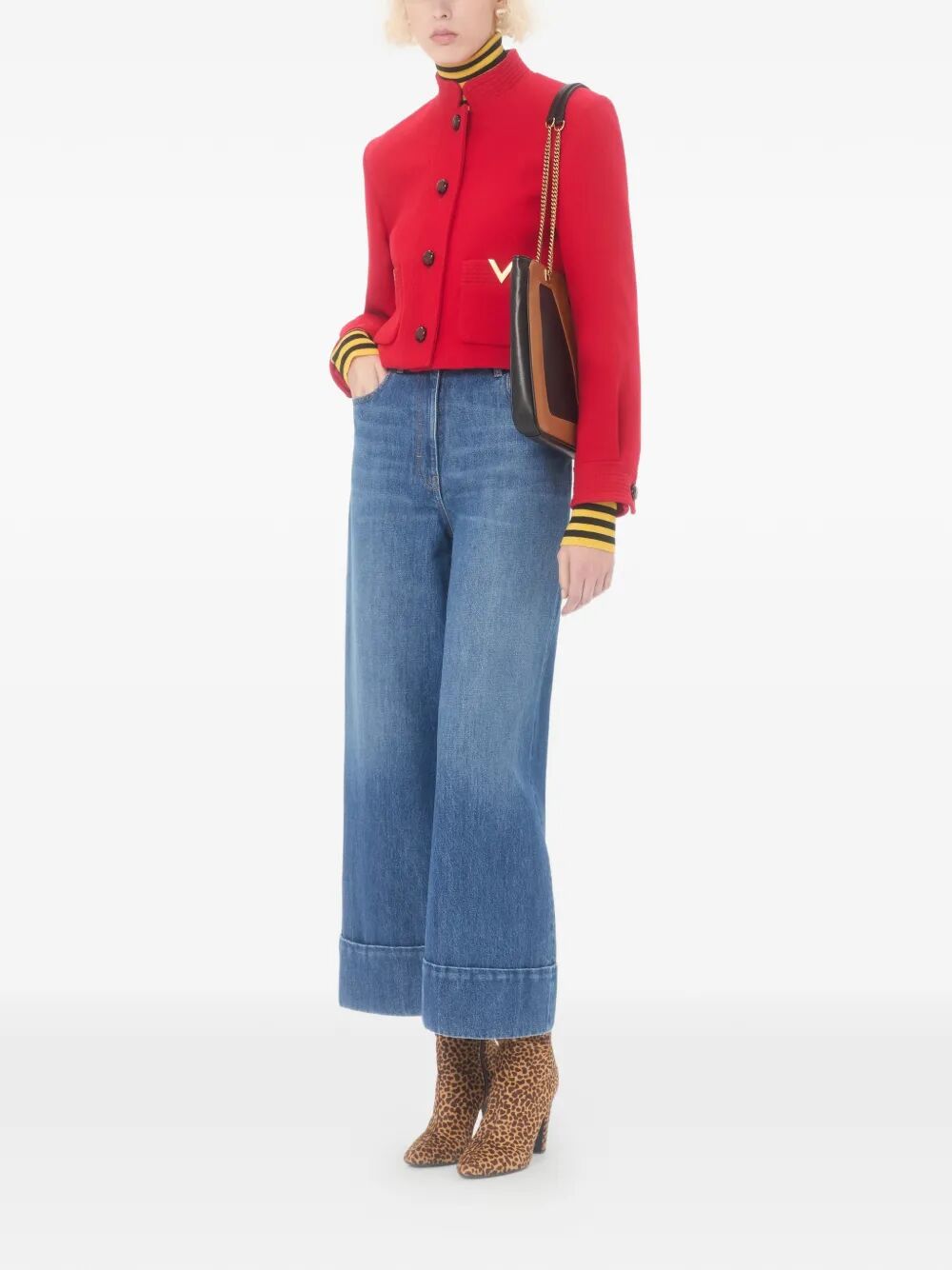 VALENTINO VALENTINO GARAVANI Wide Leg Denim Trousers