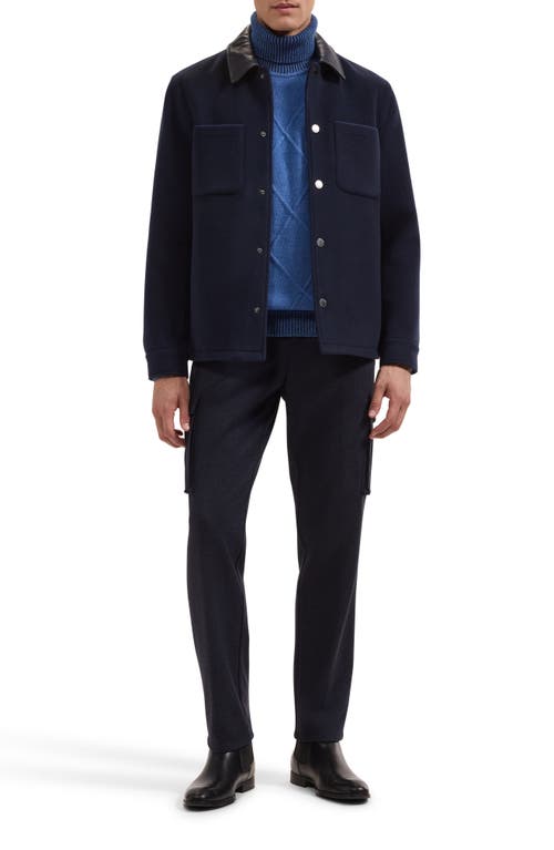 BUGATCHI wool & cashmere hybrid shirt jacket