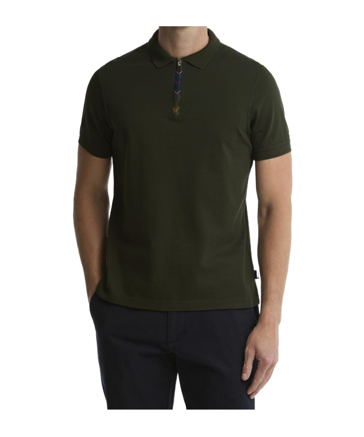 BARBOUR texturedknit polo shirt