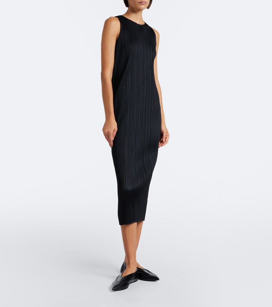 ISSEY MIYAKE Pleats Please Issey Miyake Black Midi Dress