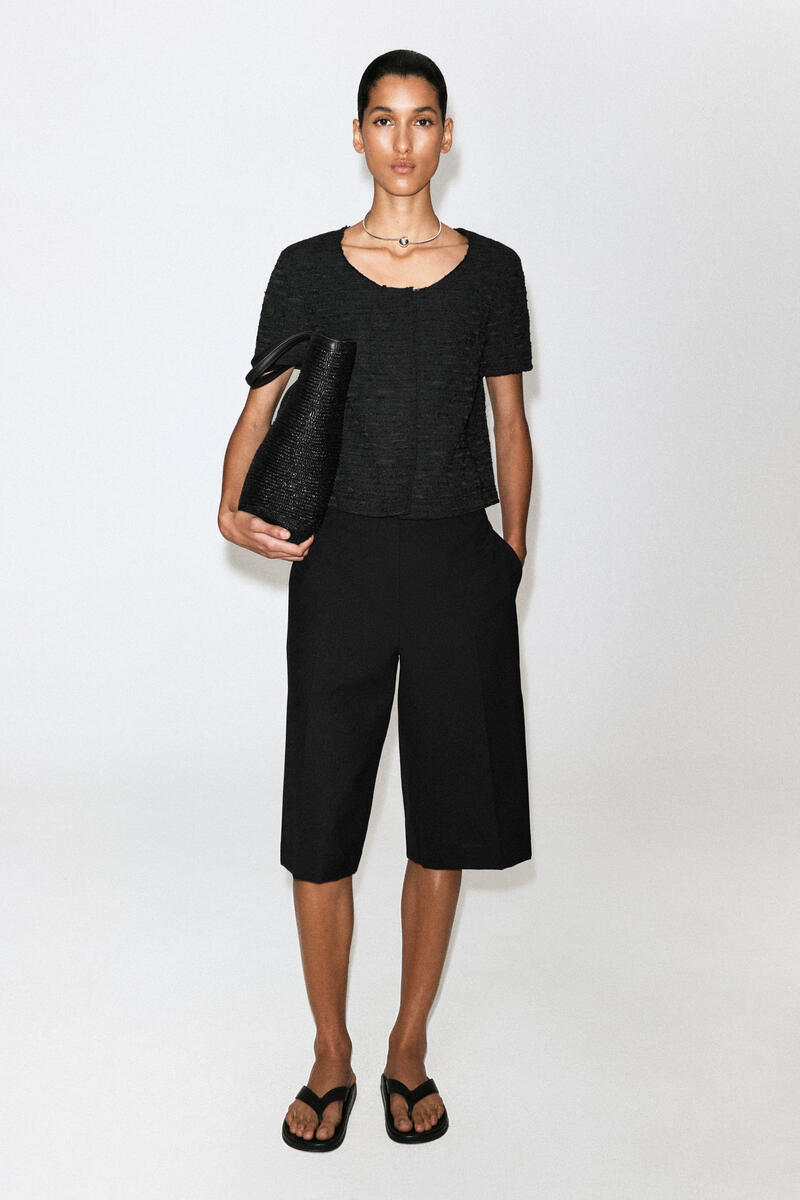 COS COS Textured Short-Sleeved Top