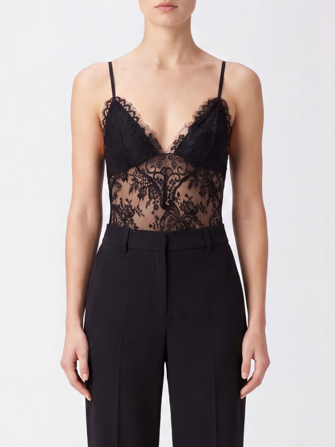 ZIMMERMANN Zimmermann Slim Fit Sheer Lace Evening Top