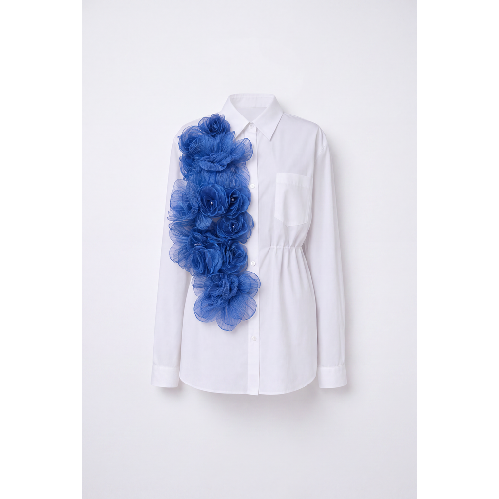 UCHÈ UCHE Flower Appliqué Dress Shirt