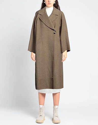 GANNI Ganni Single-Breasted Brushed-Felt Coat