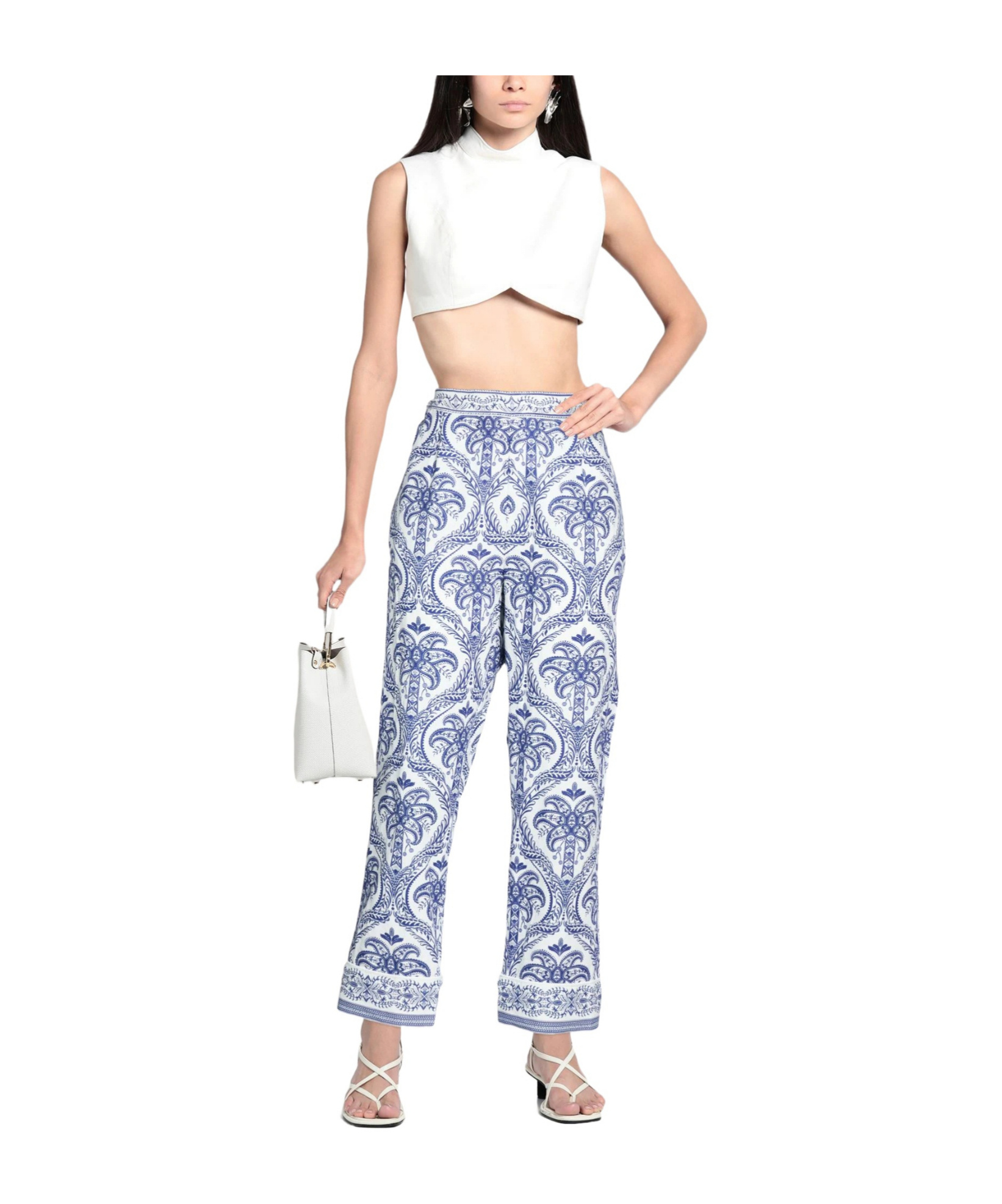 FARM RIO Farm Rio Paisley Print Straight-Leg Trousers