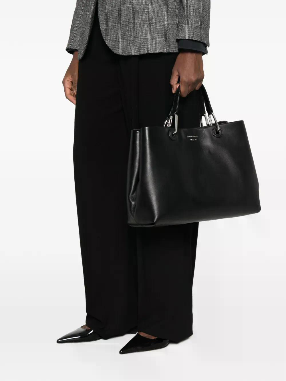 EMPORIO ARMANI Emporio Armani Smooth Leather Tote Bag