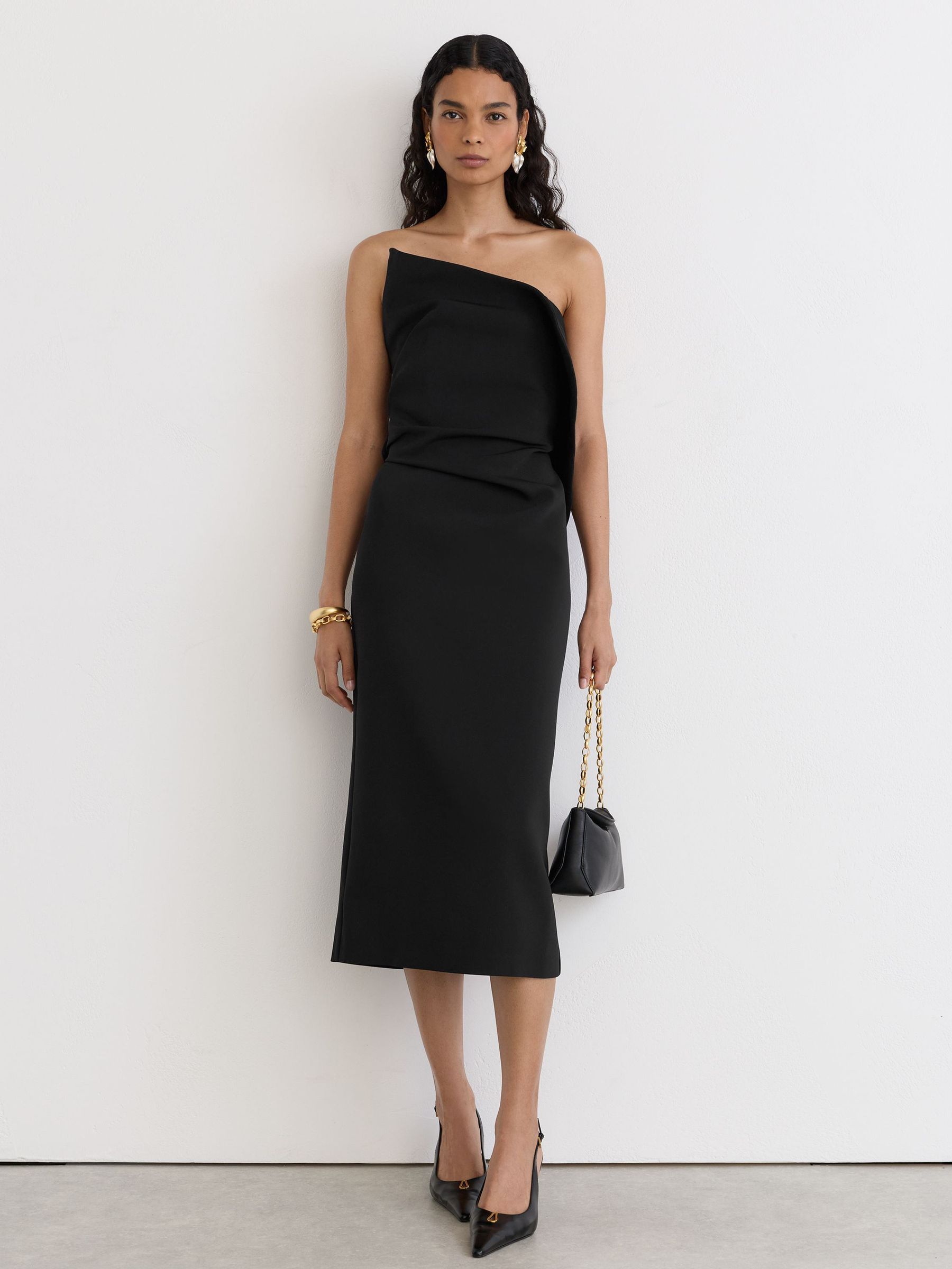 REISS Reiss Dasha Strapless Midi Dress