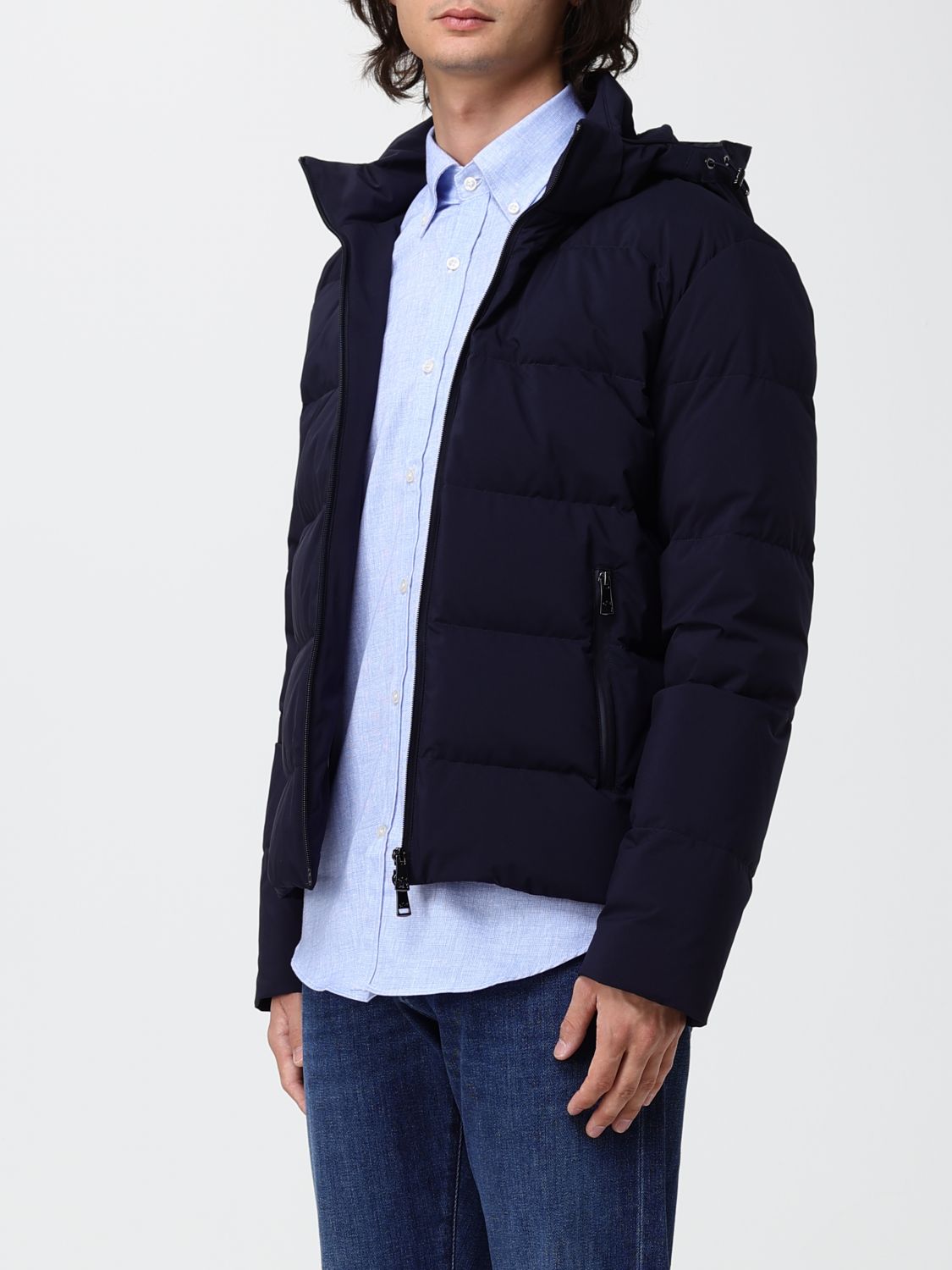 PAUL & SHARK Paul & Shark Short Puffer Jacket in Water-Repellent Technical Fabric with Hood