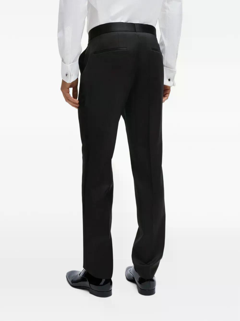 BOSS BOSS Slim-Fit Tuxedo Trousers with Silk-Blend Trims