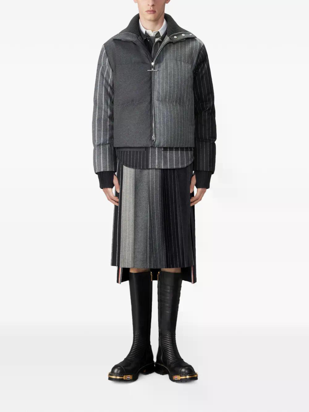 THOM BROWNE Thom Browne Flannel Fun-Mix Banker-Stripe Jacket