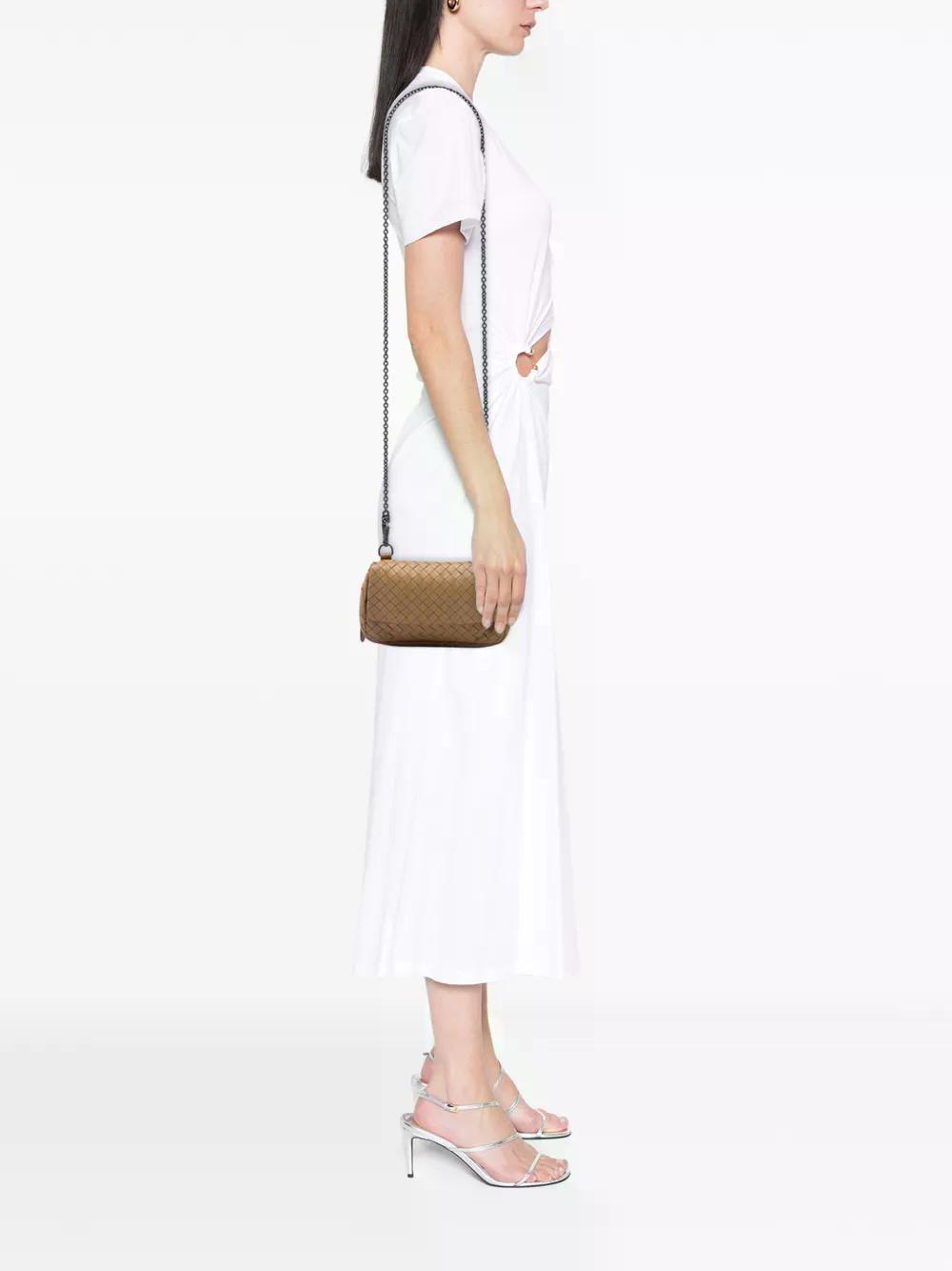 BOTTEGA VENETA Bottega Veneta Mini Nappa Intrecciato Expandable Chain Flap Crossbody Bag