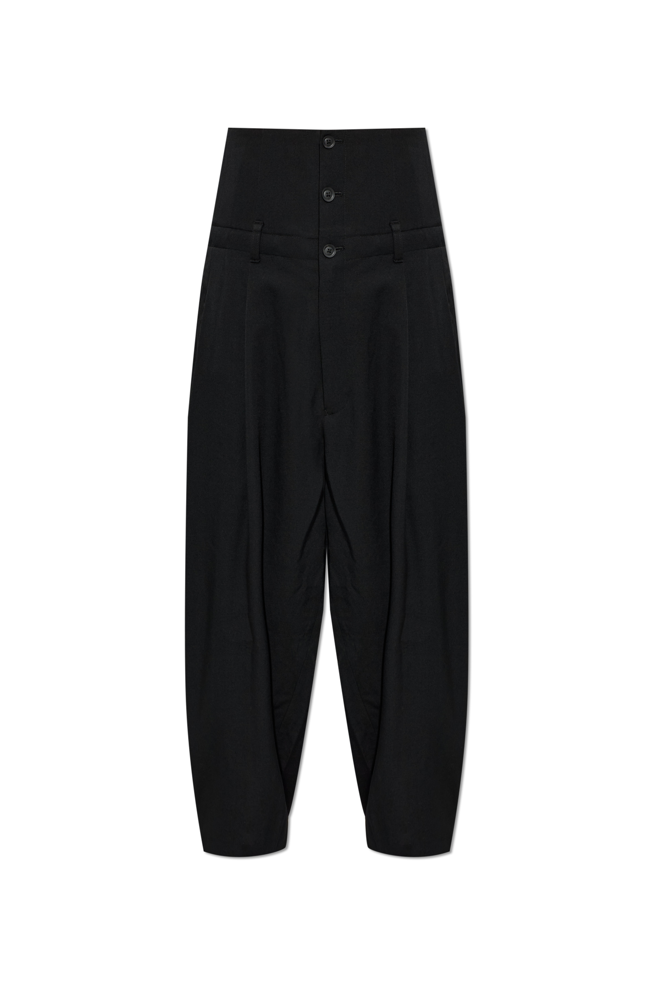 YOHJI YAMAMOTO Yohji Yamamoto Wool Wide Leg Trousers