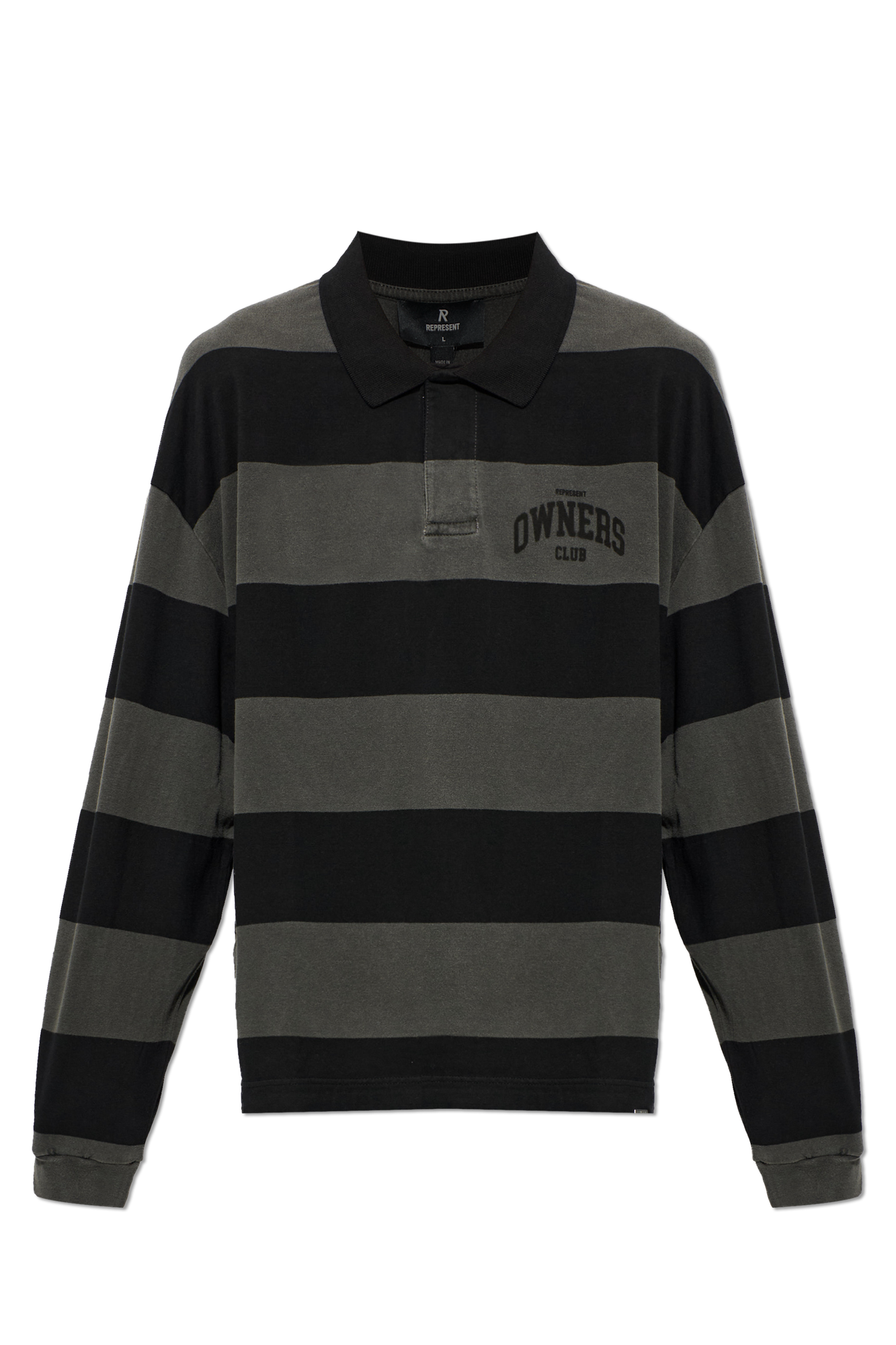 REPRESENT striped polo