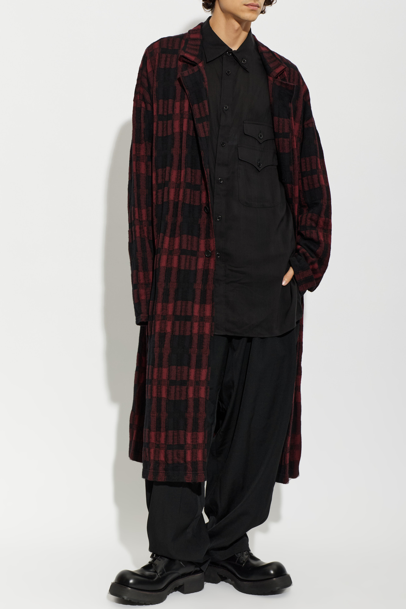 YOHJI YAMAMOTO Yohji Yamamoto Black Pure Cellulose Shirt with Flap Pockets
