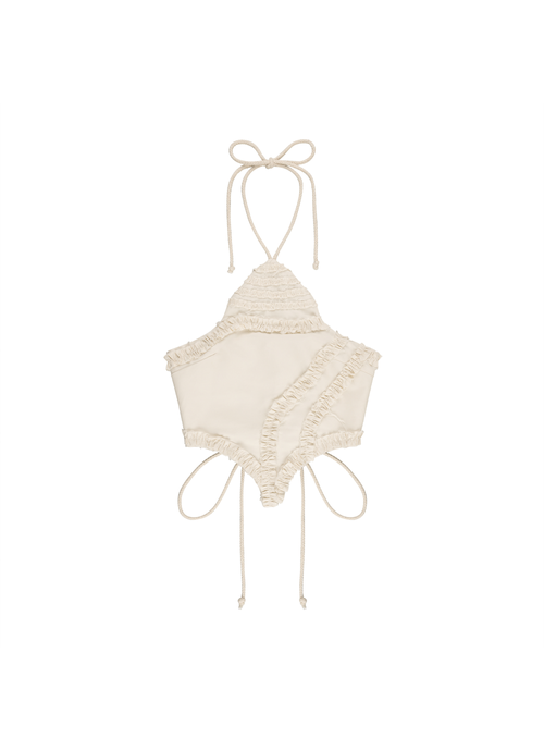 TWINSET TWINSET Embroidered Tulle G-String with Scalloped Edge