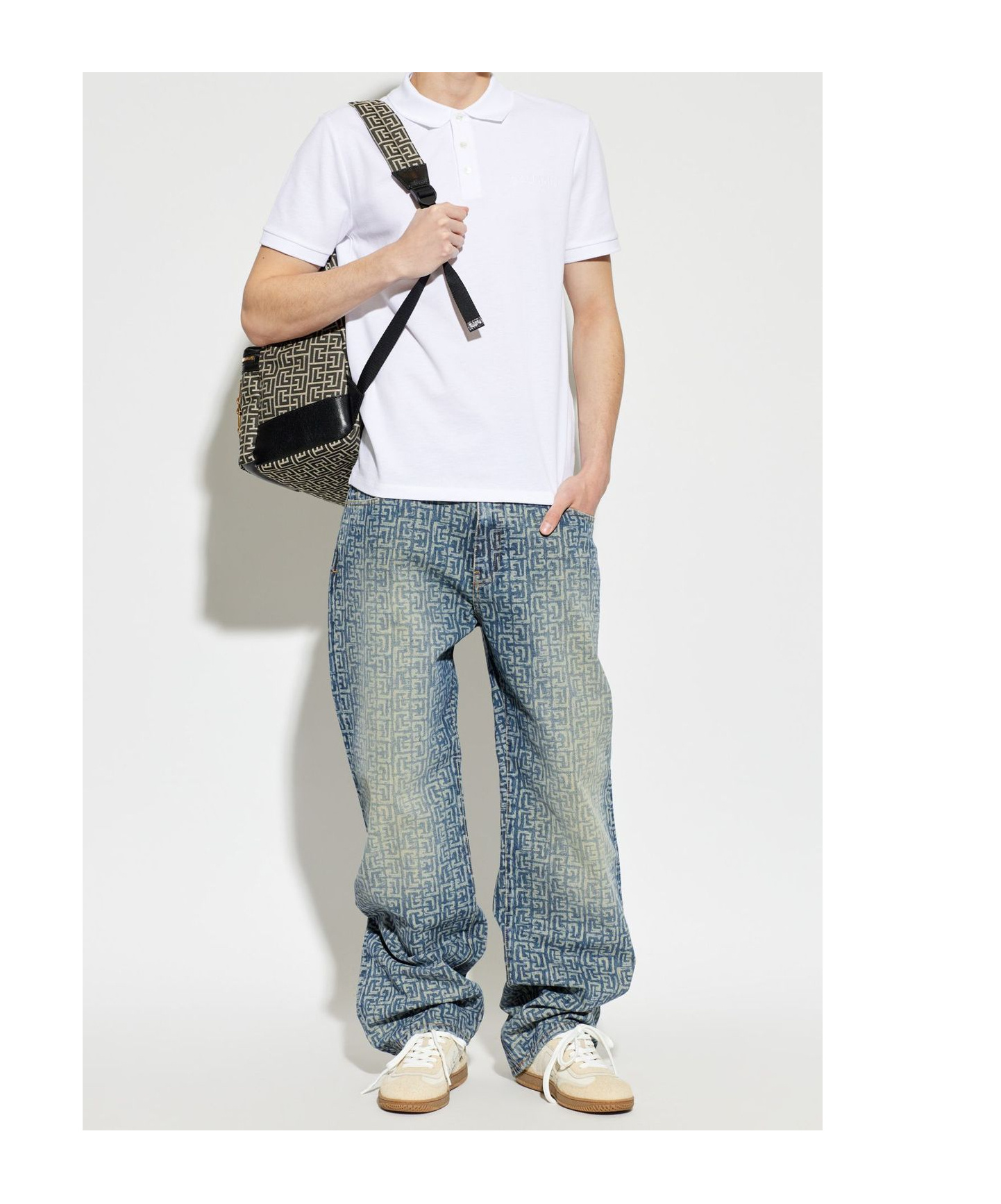 BALMAIN Balmain Logo Detailed Short Sleeved Polo Shirt