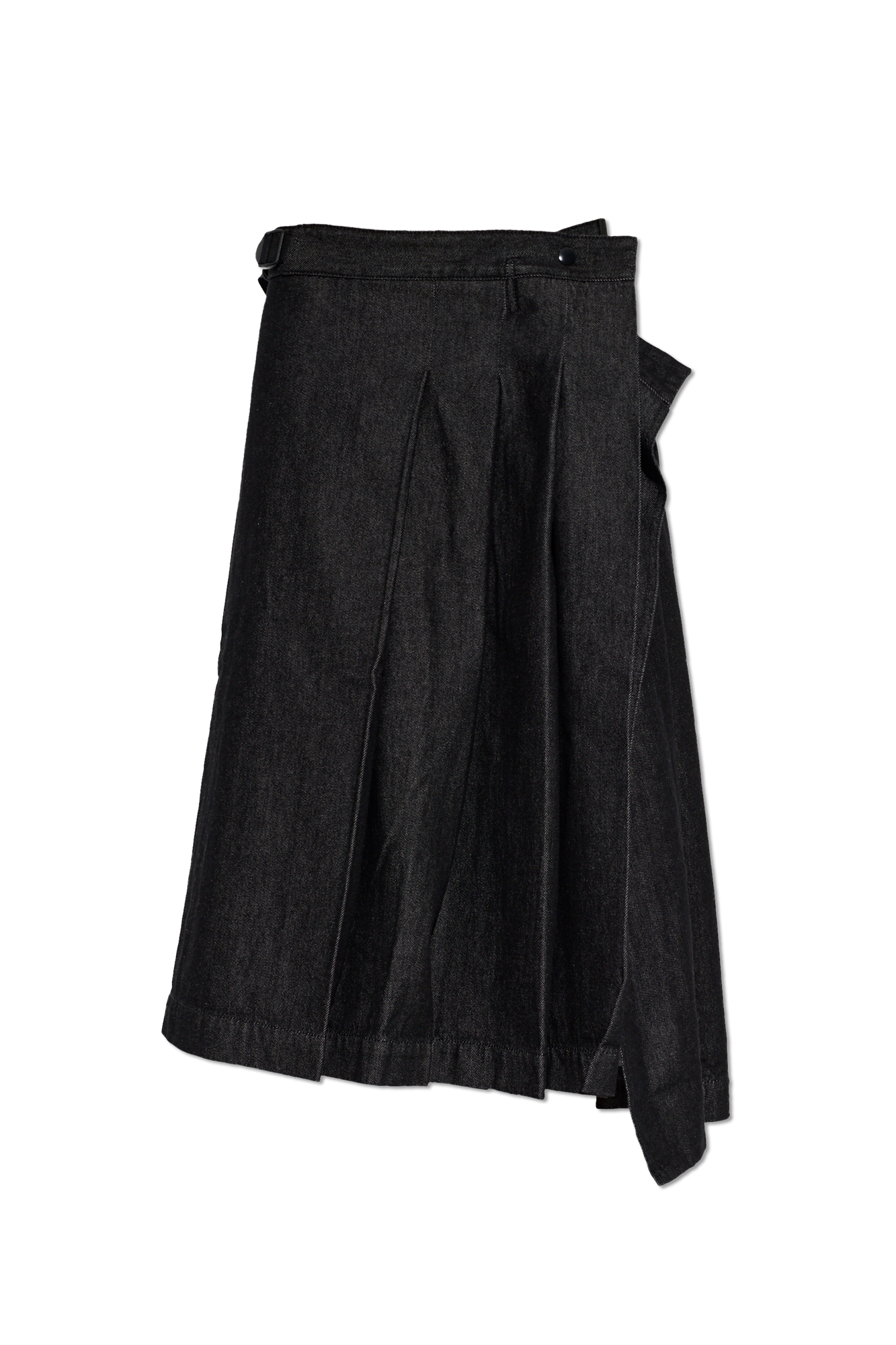 Y3 Y-3 Midi Denim Skirt with Asymmetrical Hem
