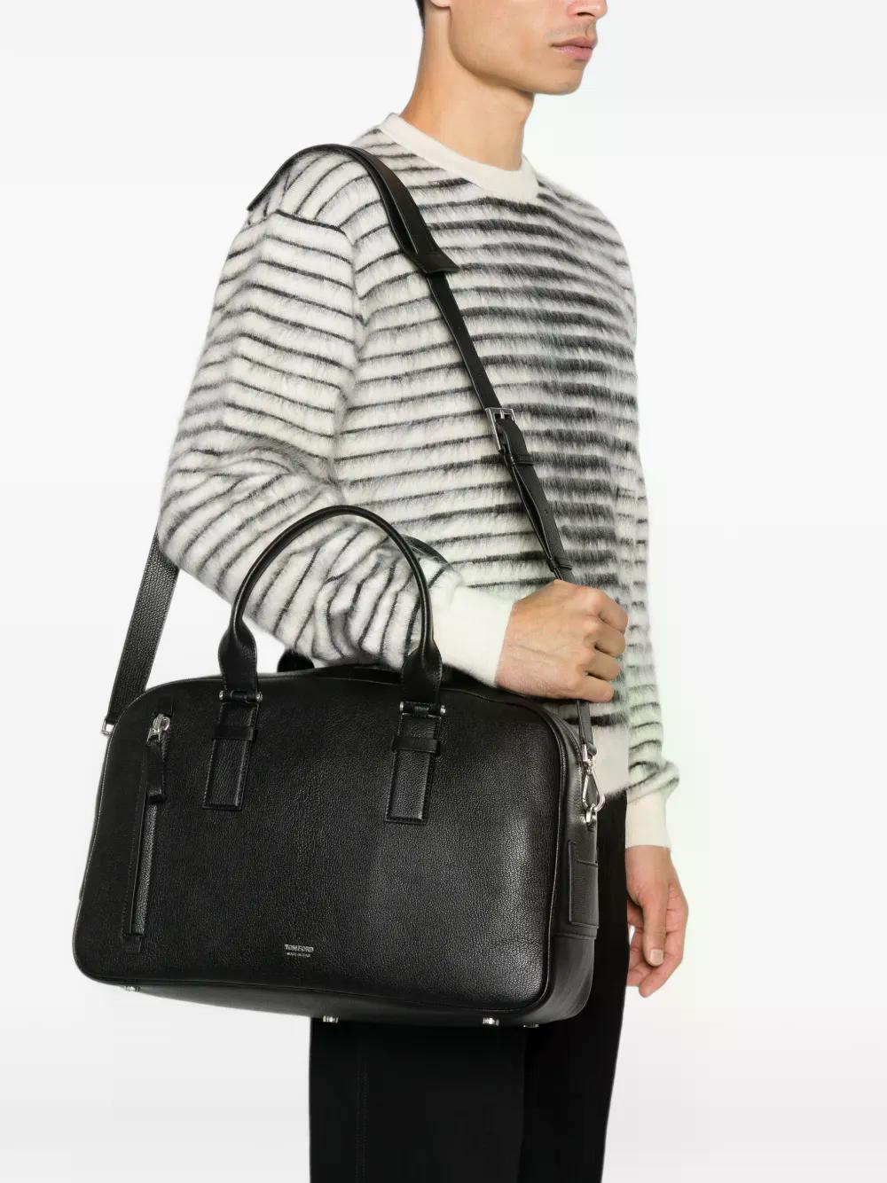 TOM FORD TOM FORD Pebbled Leather Tote Bag