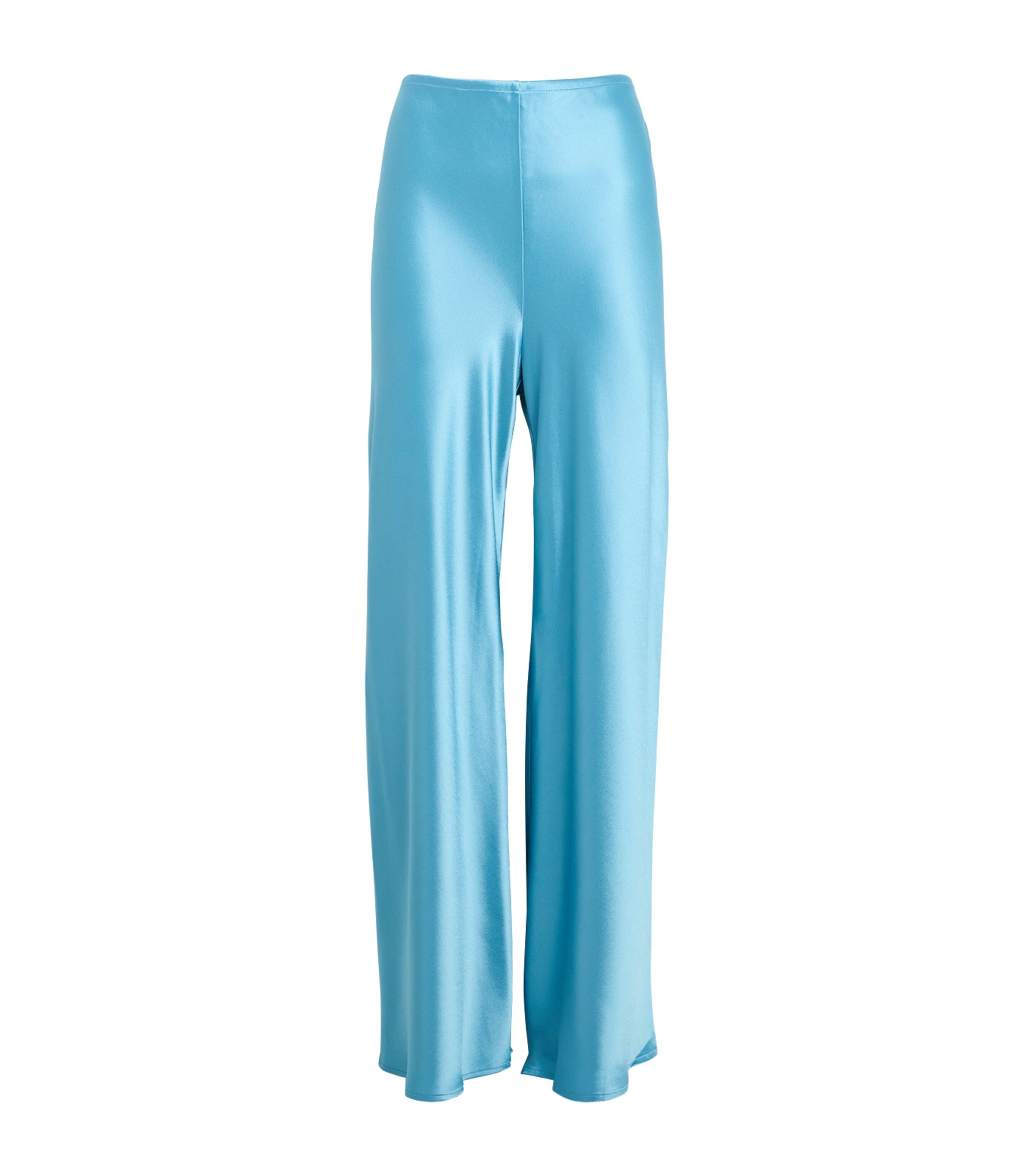LESET LESET Satin Barb Wide-Leg Trousers