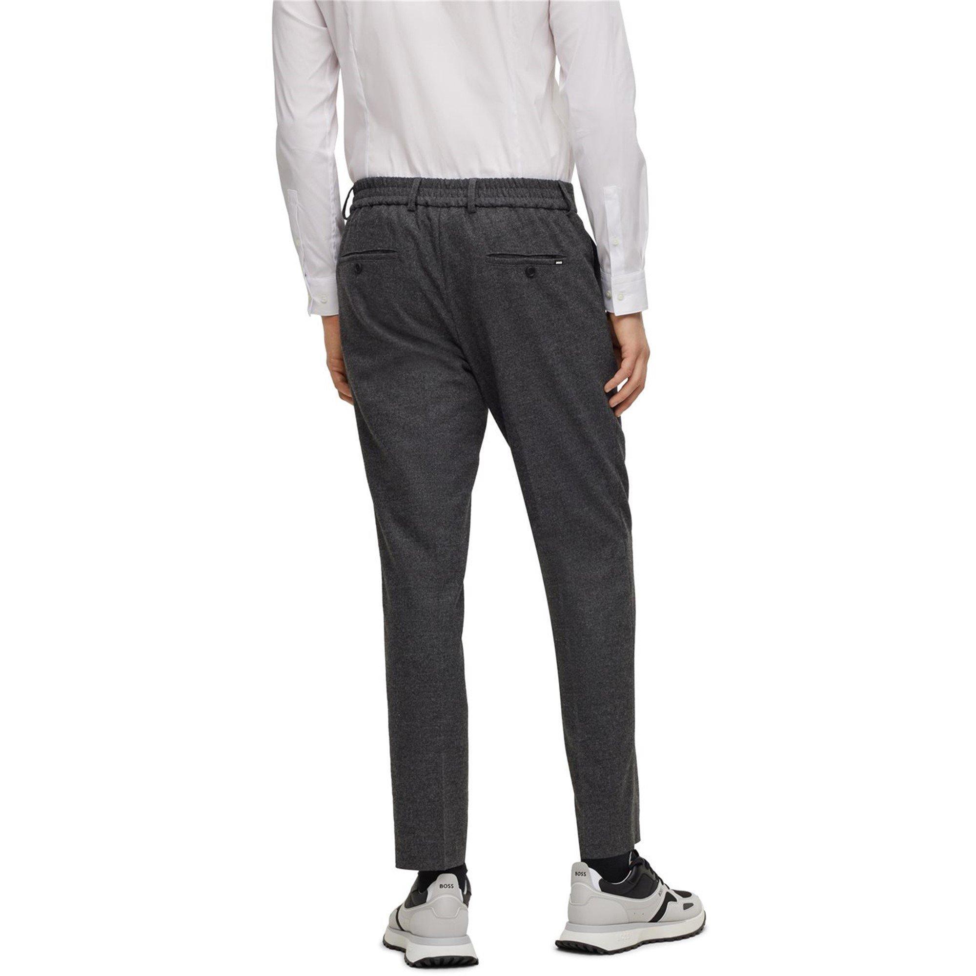 HUGO BOSS Hugo Boss Charcoal Textured Drawstring Trousers