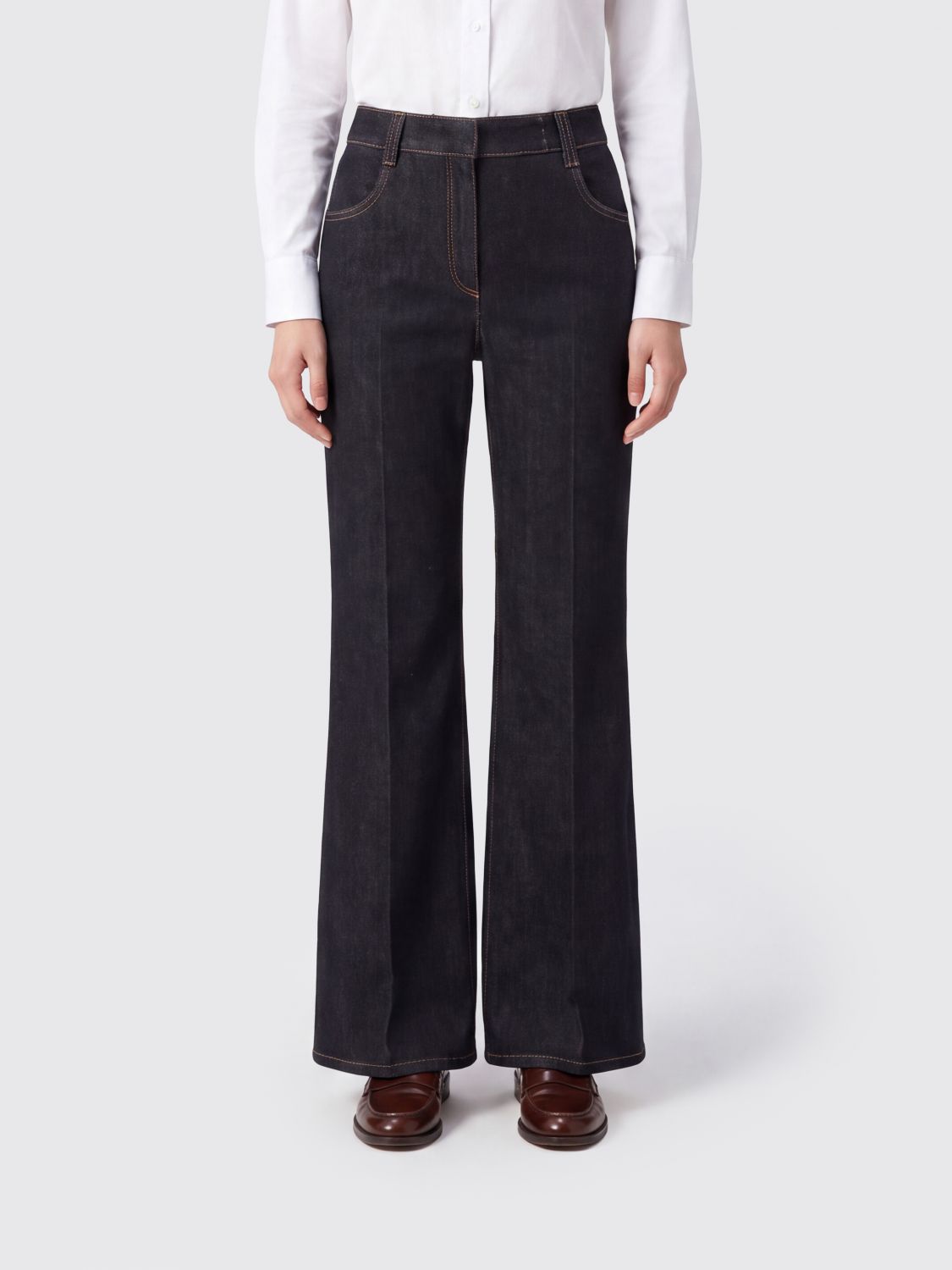 BRUNELLO CUCINELLI Brunello Cucinelli Mid-Rise Flared Cotton Denim Jeans