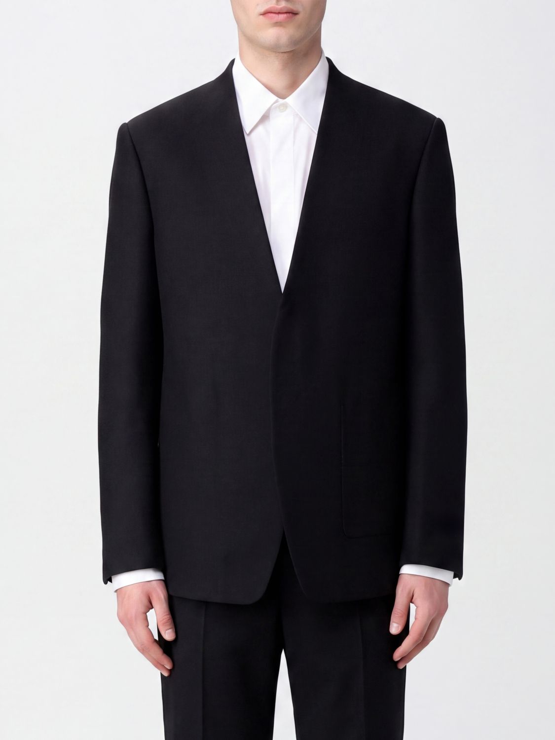 MAISON MARGIELA Maison Margiela Open-Front Blazer in Pure Virgin Wool