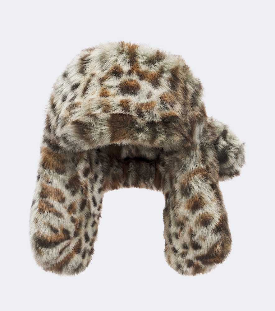 RUSLAN BAGINSKIY Ruslan Baginskiy Leopard Print Aviator Hat