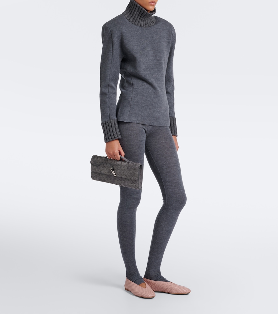 BOTTEGA VENETA Bottega Veneta Andiamo Intrecciato Suede Clutch