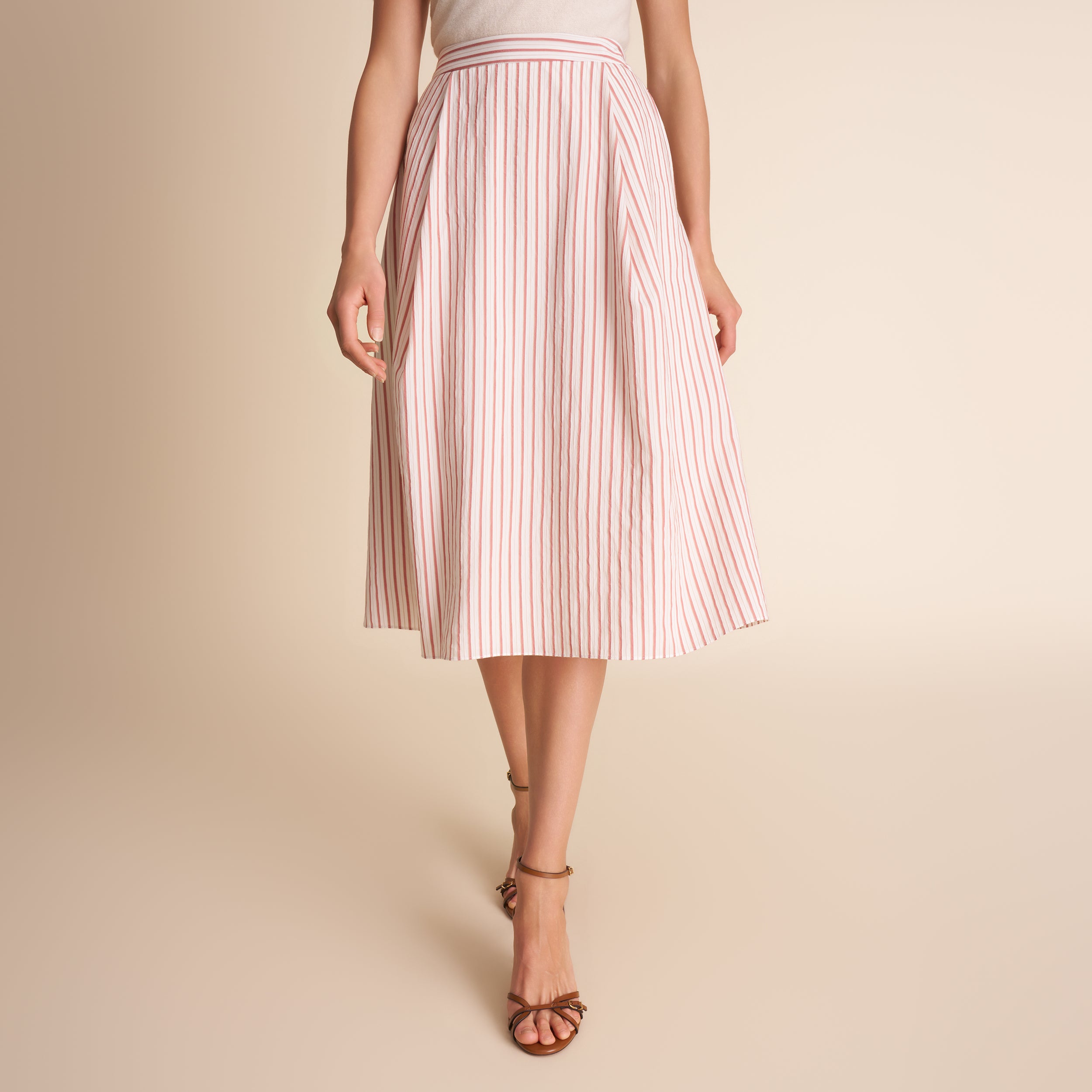 M.M.LAFLEUR M.M.LaFleur Midi A-Line Skirt with Wrap Detail
