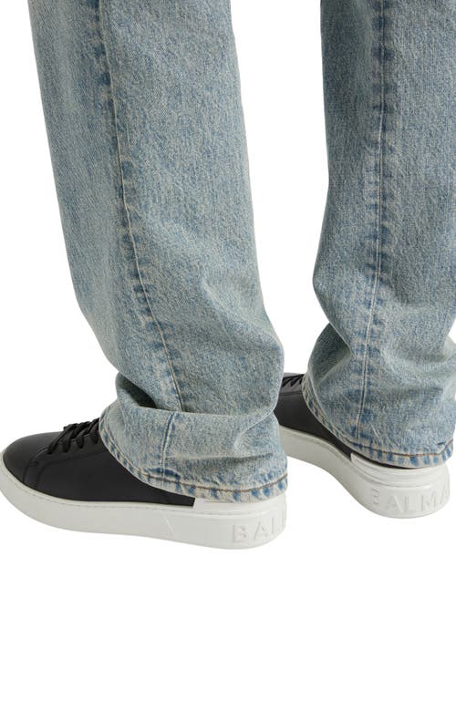 BALMAIN BALMAIN B-Court Smooth Calfskin Leather Lace-Up Sneakers