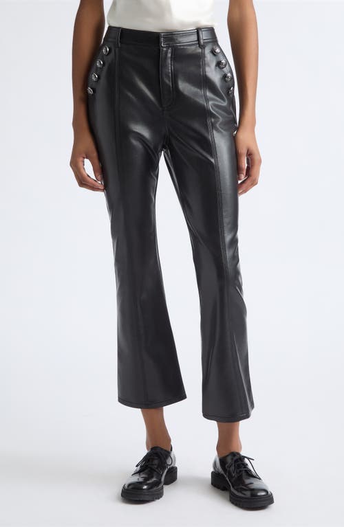 CINQ À SEPT Cinq à Sept Suzette Cropped Faux Leather Flare Pants