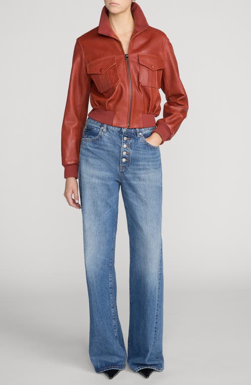 FRAME FRAME Ace Leather Bomber Jacket