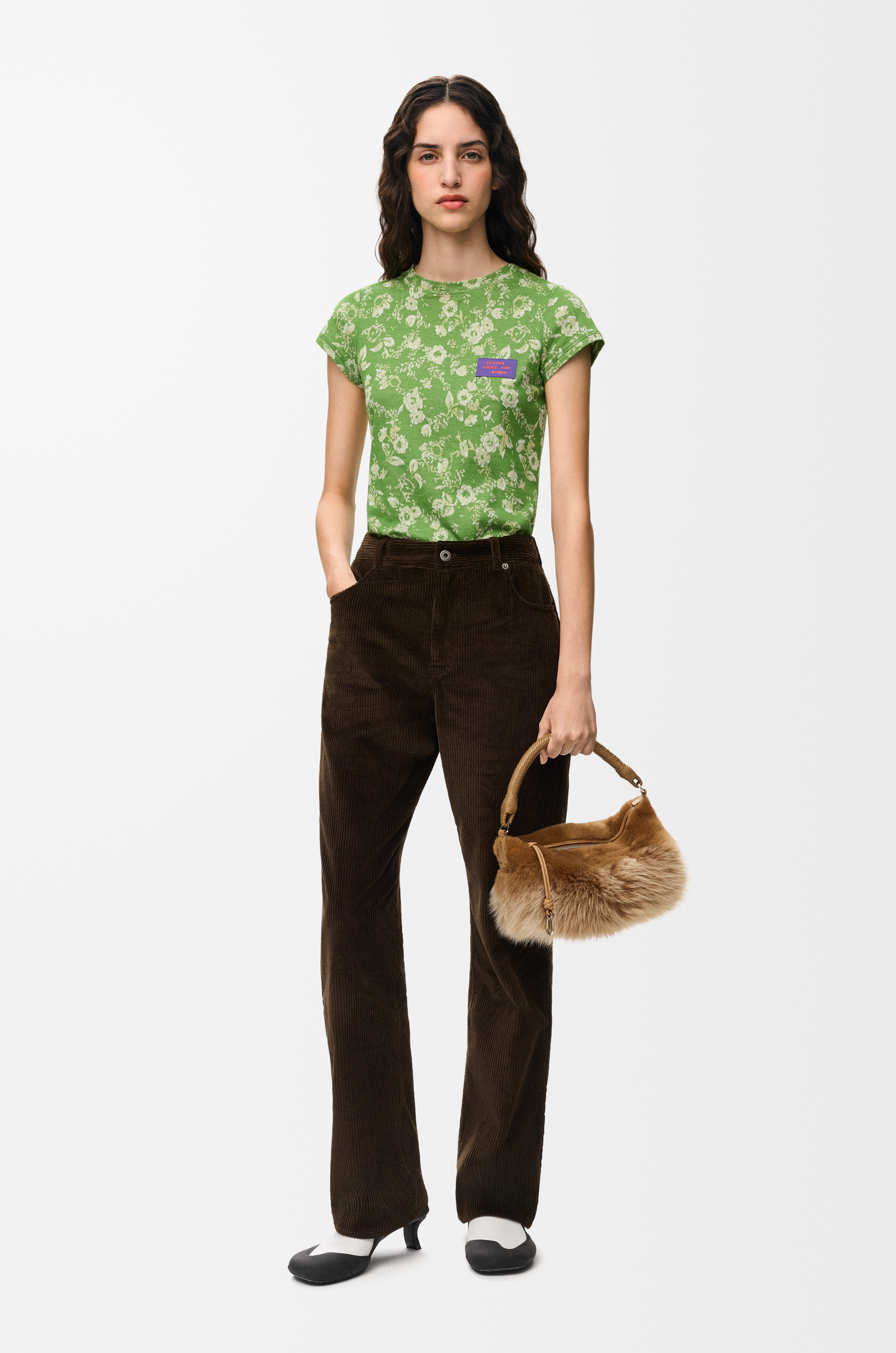 LOEWE LOEWE Small Fit Floral Jacquard Cotton T-shirt