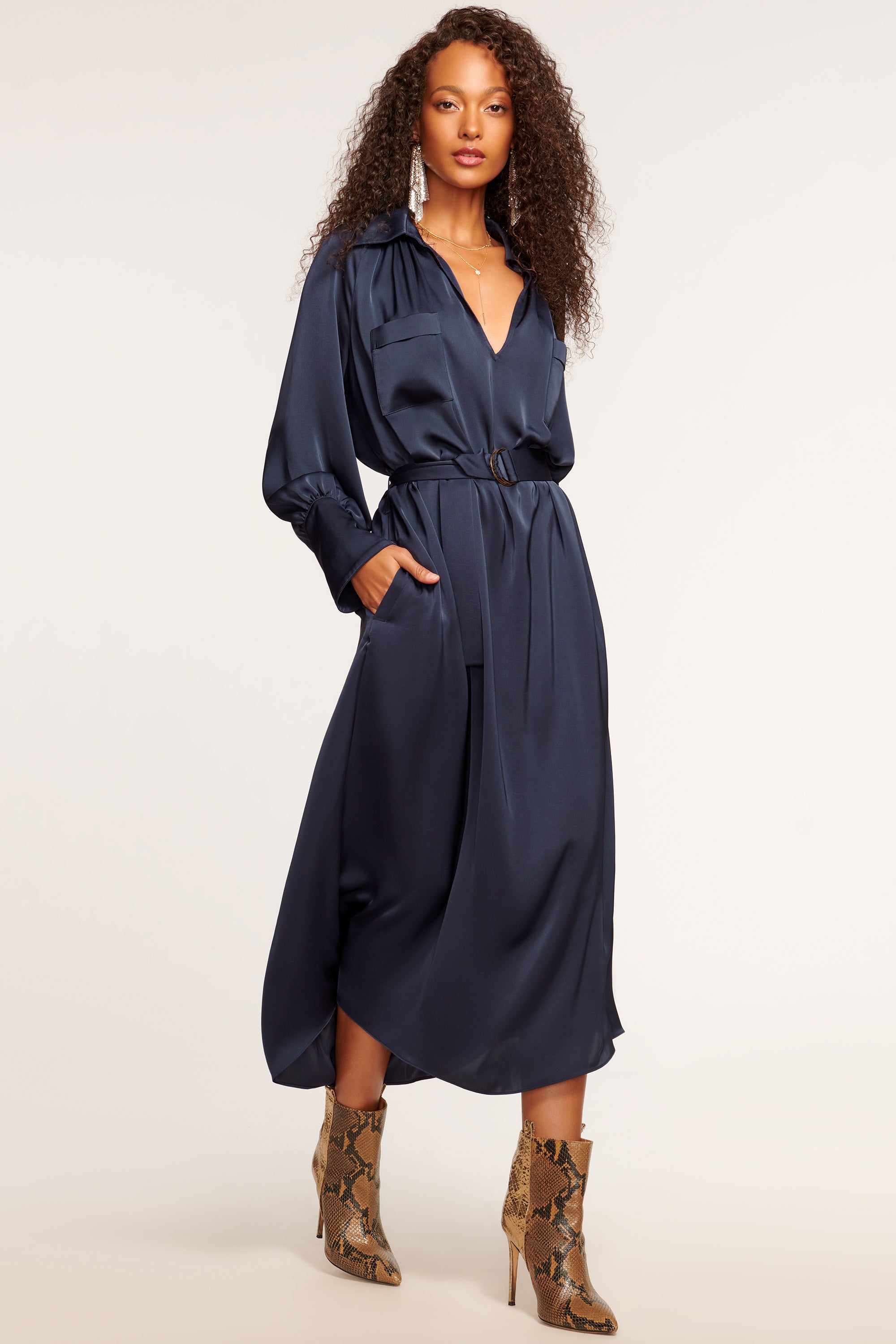 RAMY BROOK Ramy Brook Cecilia Belted Midi Dress