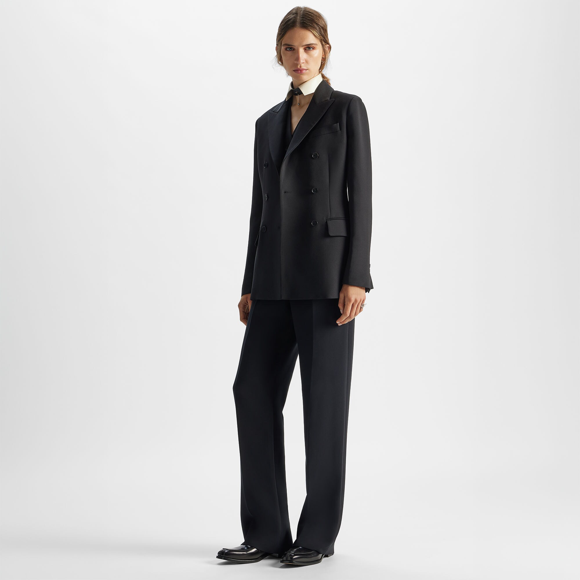 FENDI Fendi Double-Breasted Silk and Cotton Cady Blazer