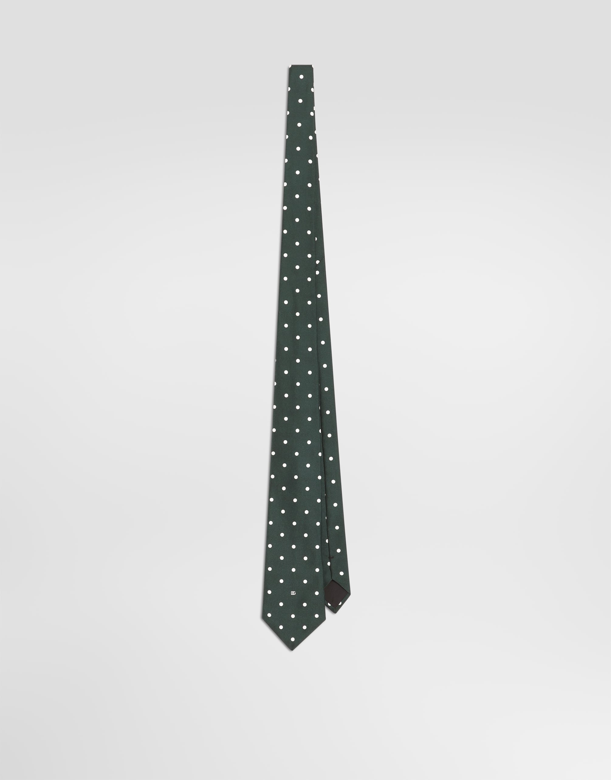 DOLCE & GABBANA Dolce & Gabbana Polka Dot Print Silk Twill Neck Tie