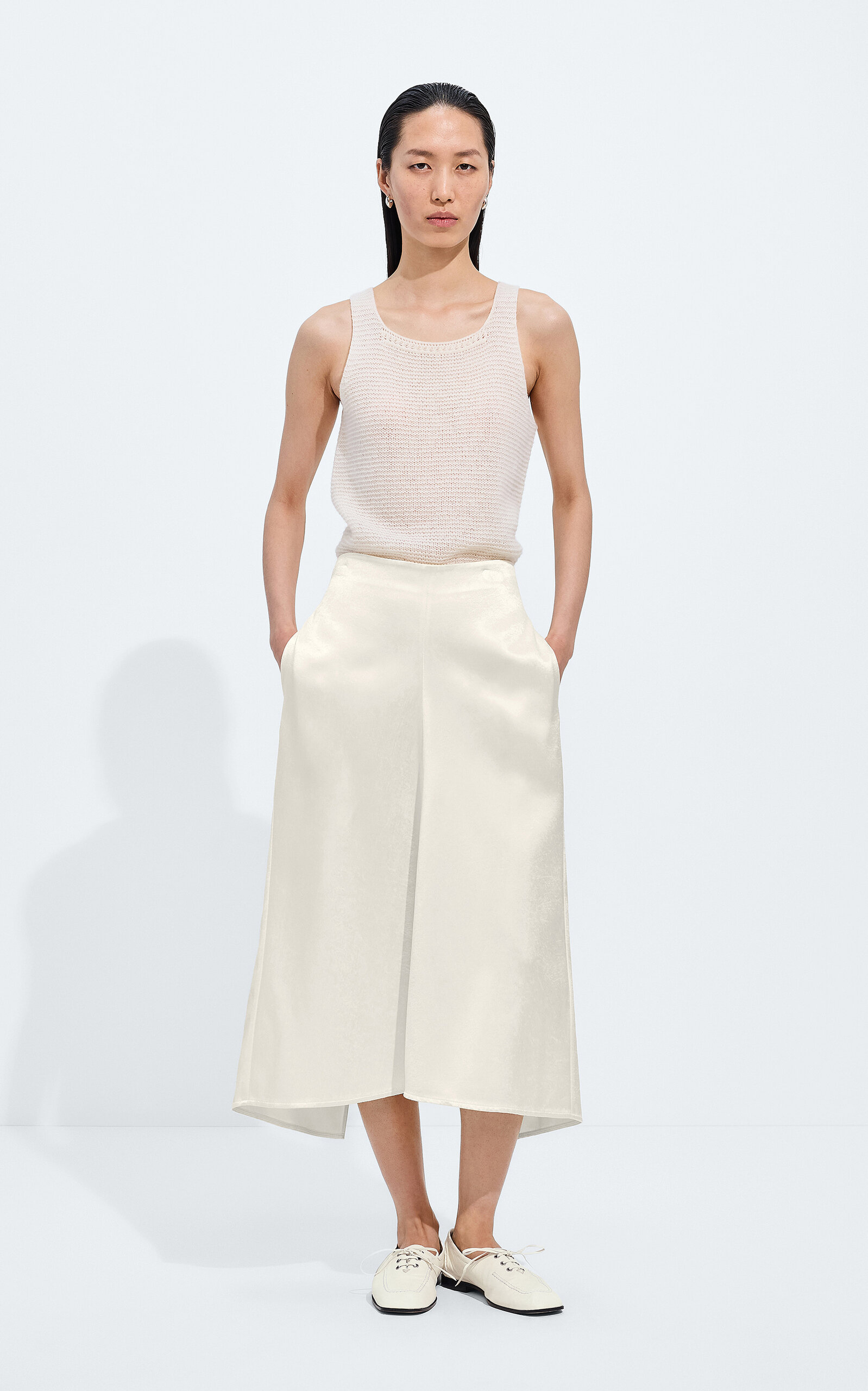 BOTTEGA VENETA Bottega Veneta Satin Midi Slip Skirt