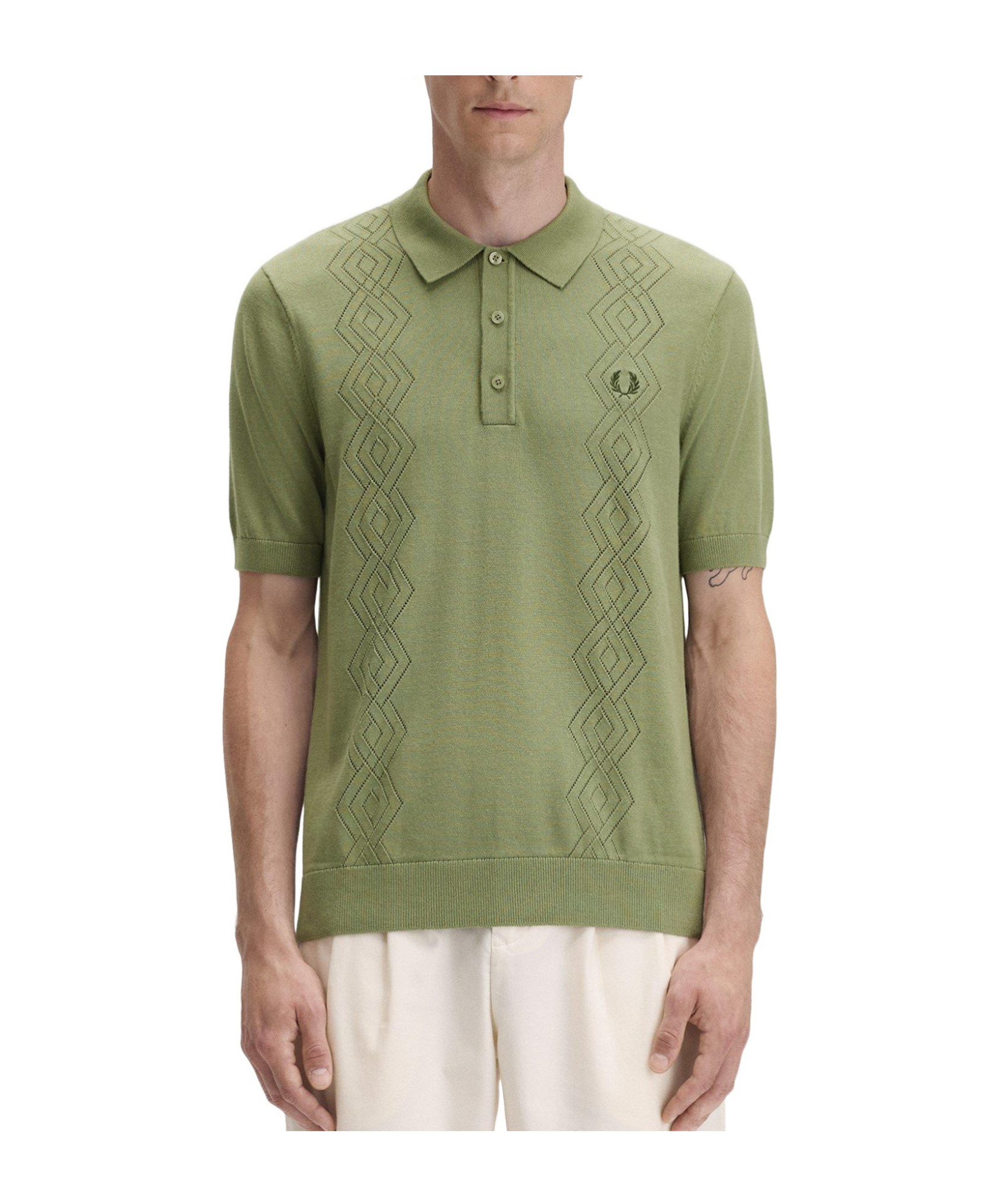 FRED PERRY knit shortsleeve polo shirt