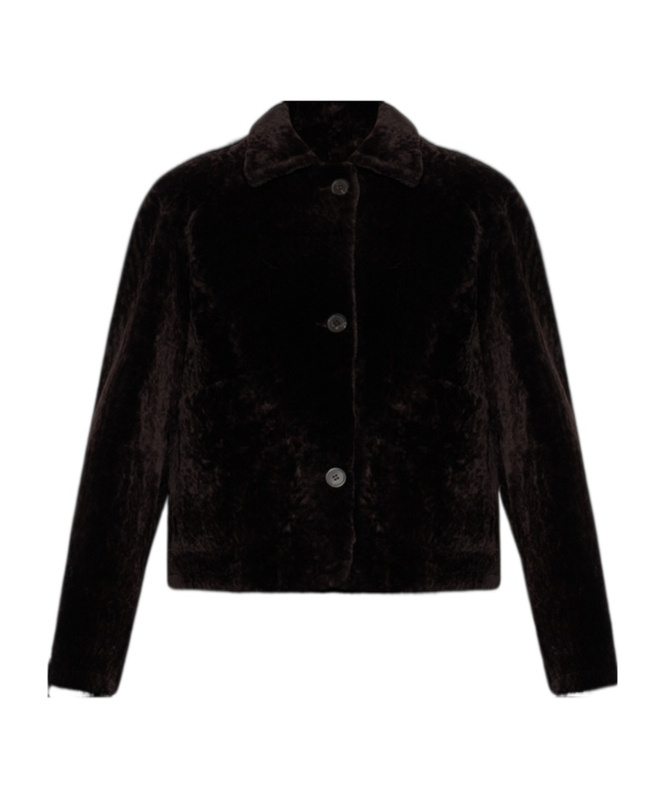 ARMA Faux Fur Collared Cropped Jacket