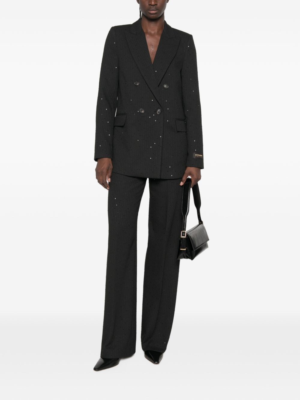 ERMANNO SCERVINO ERMANNO Straight-Leg Pinstriped Sequined Trousers