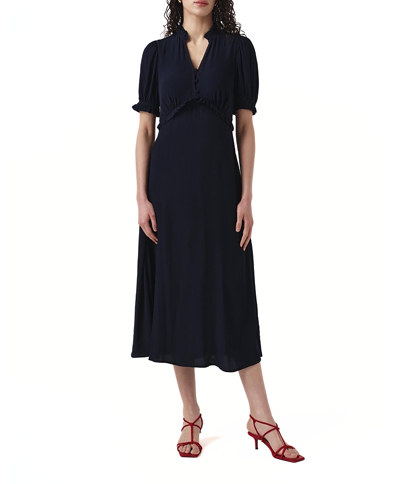 GHOST LONDON Ghost London Jolene V-Neck Crepe Midi Dress