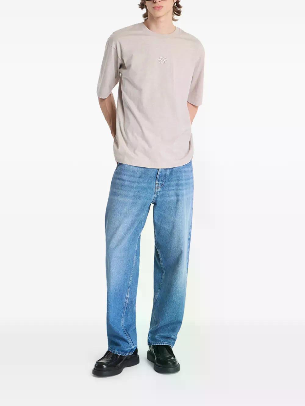 FILLING PIECES embroidered melange t-shirt