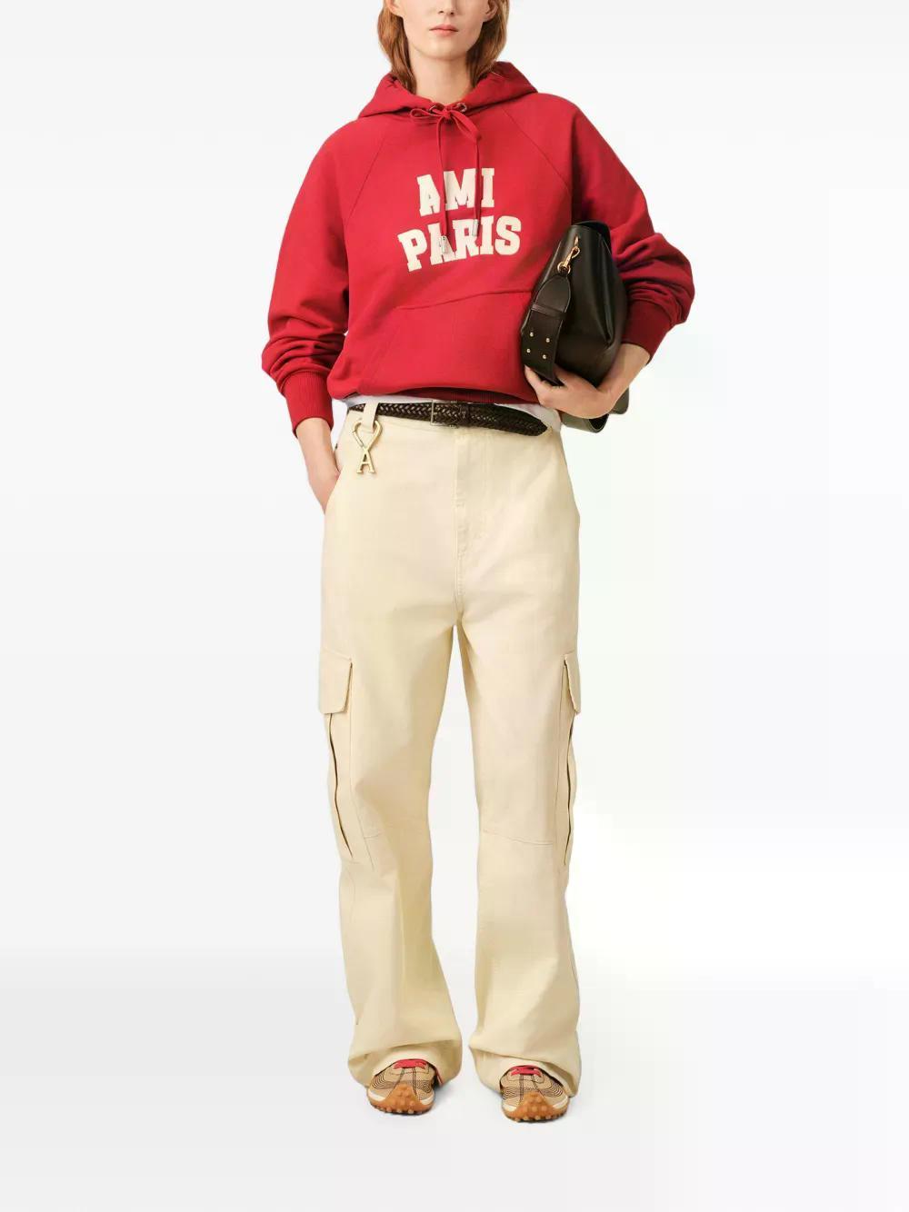 AMI AMI Paris Baggy Fit Cargo Cotton Trousers