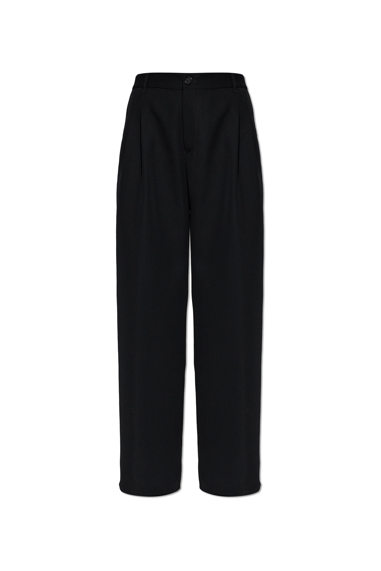 JIL SANDER JIL SANDER Wool Gabardine High-Waisted Wide-Leg Trousers