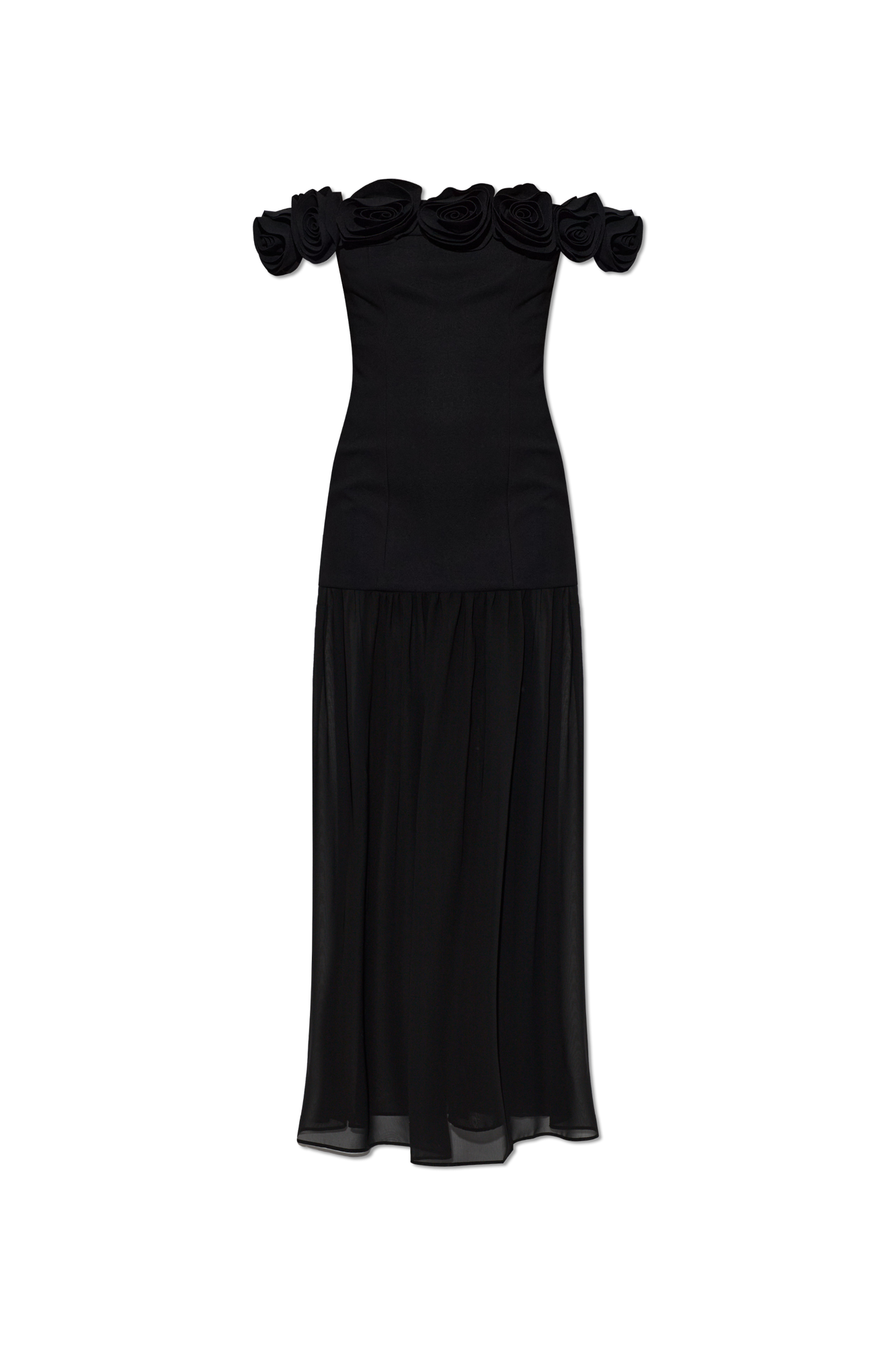 ROTATE BY BIRGER CHRISTENSEN ROTATE Off-the-Shoulder Gown with 3D Rose Embellishments