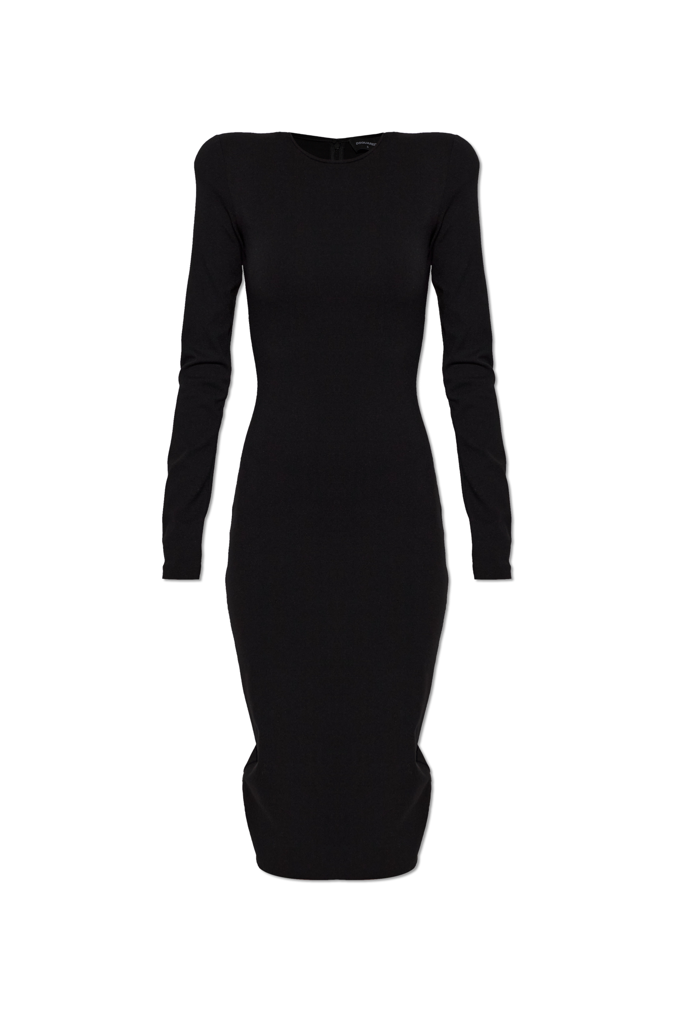 DSQUARED2 Dsquared2 Black Knit Dress with Shoulder Pads