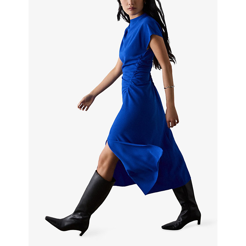 WHISTLES Whistles Ruched Midi Dress