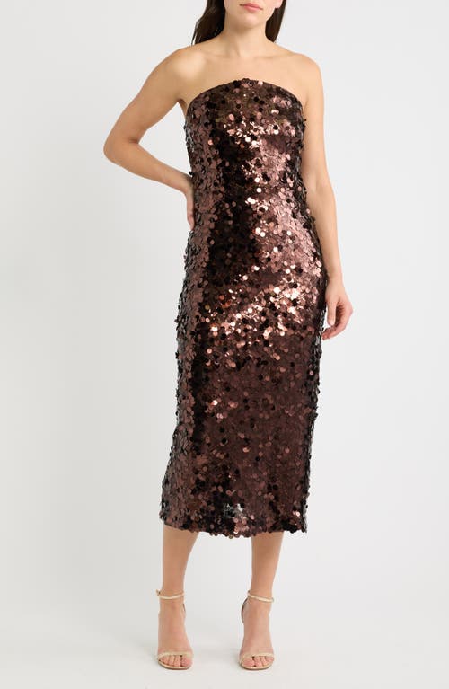 ELIZA J ELIZA J Strapless Sequin Cocktail Dress