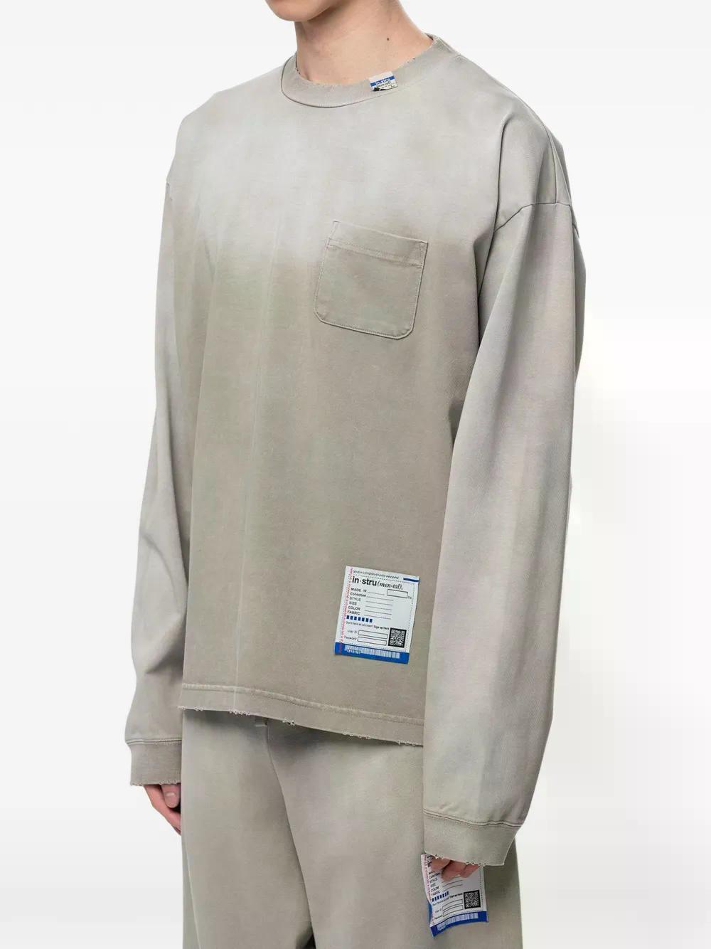 MIHARA YASUHIRO sun faded like distressed long sleeve t-shirt